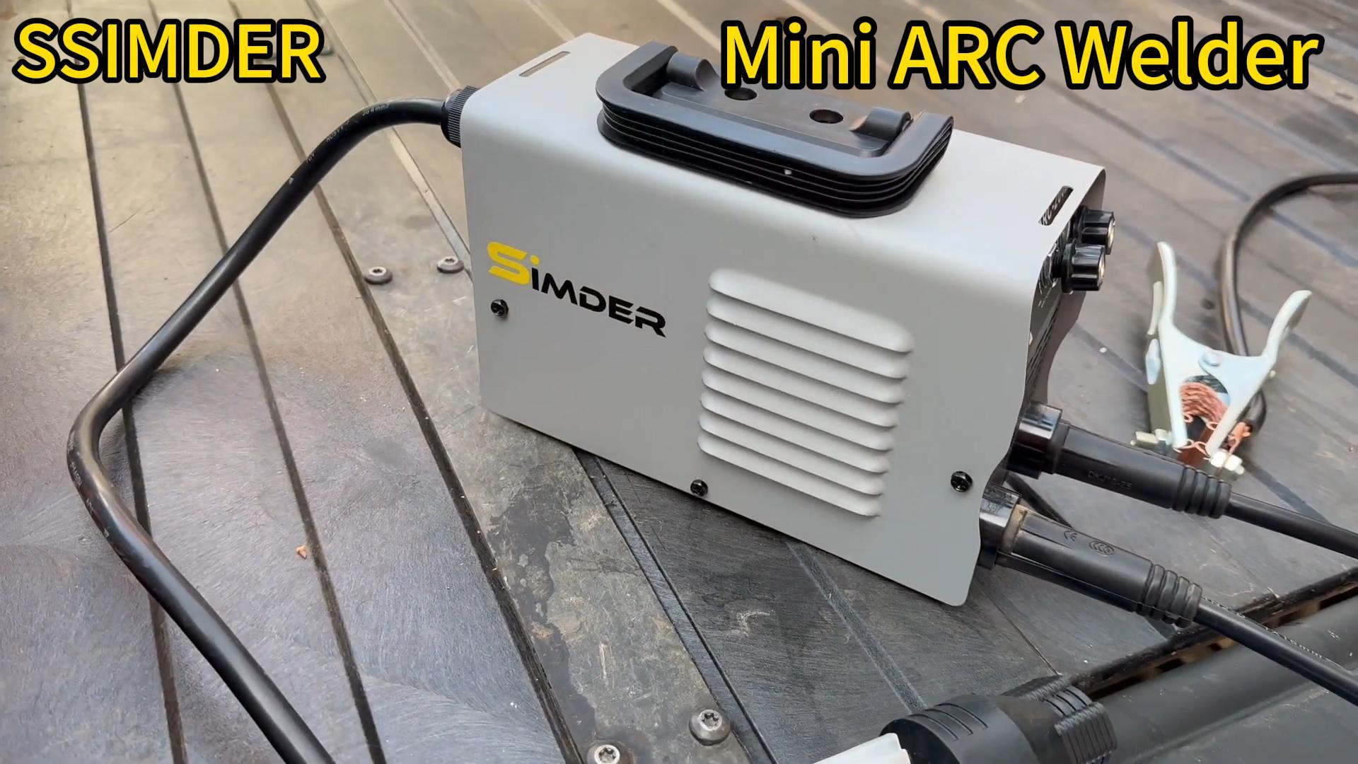 Stick Welder SSIMDER Mini 110V/220V ARC200 Portable Stick MMA ARC Weld ...
