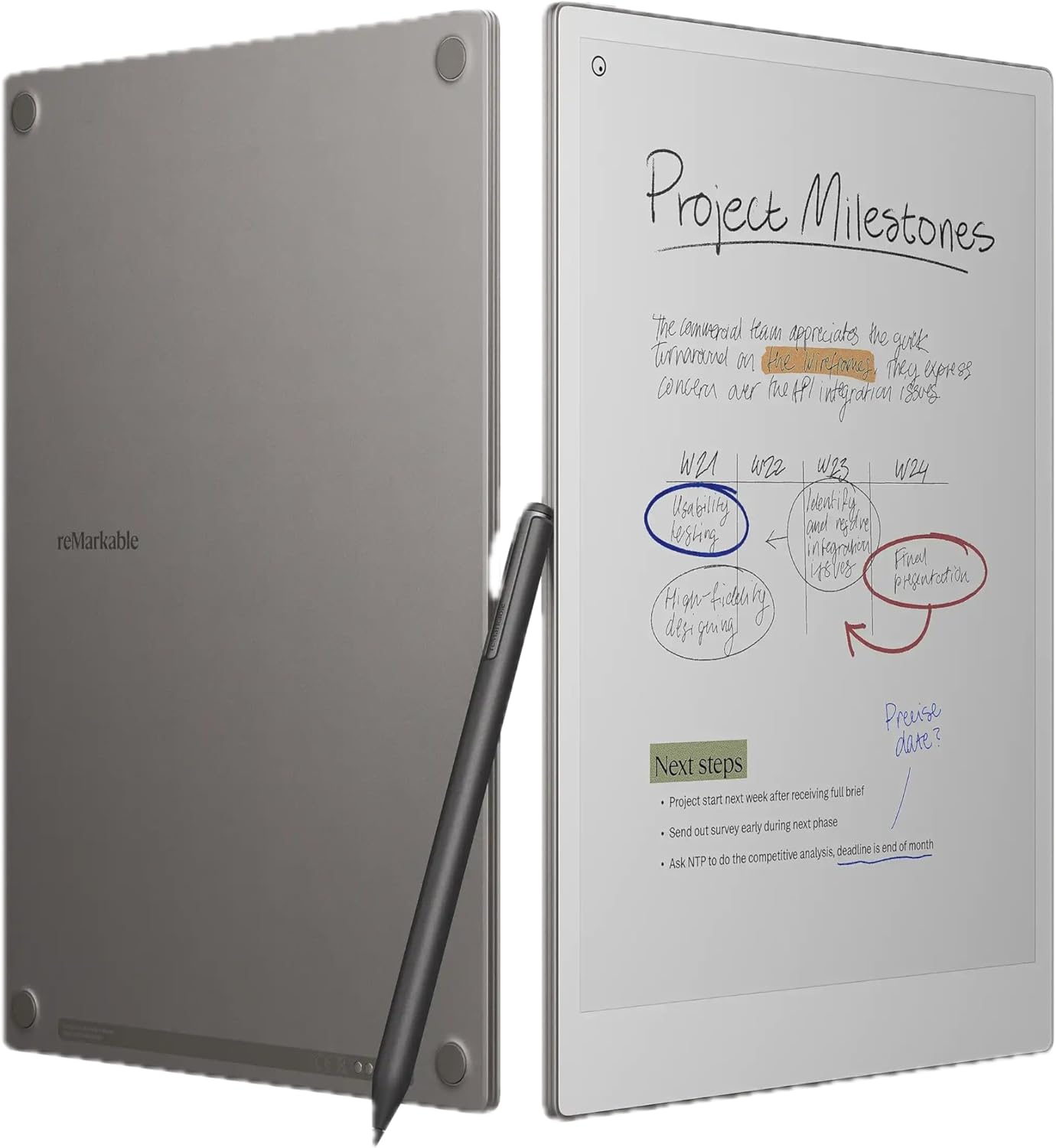 ReMarkable Paper Pro Tablet, 11.8" Colour Display, Adjustable Reading ...