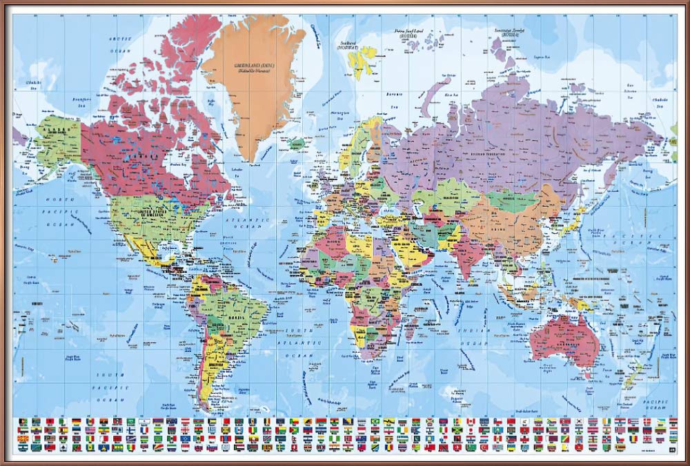 Political World Map Printable