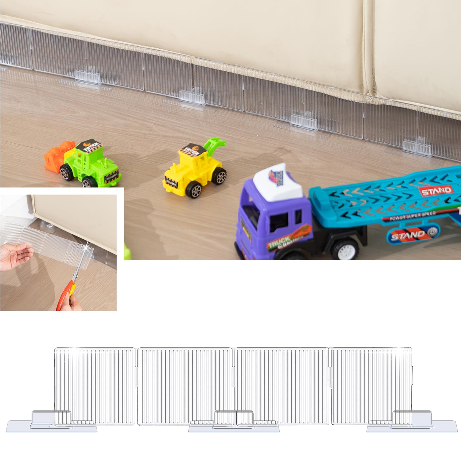 Amazon.com: Under Couch Blocker for Toy, Clear Under Furniture Bed ...