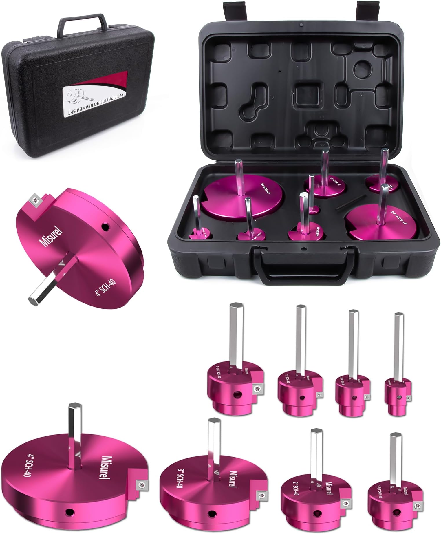 Amazon.com: 9Pcs PVC Pipe Reamer, Plastic PVC Pipe Fitting Reamer ...