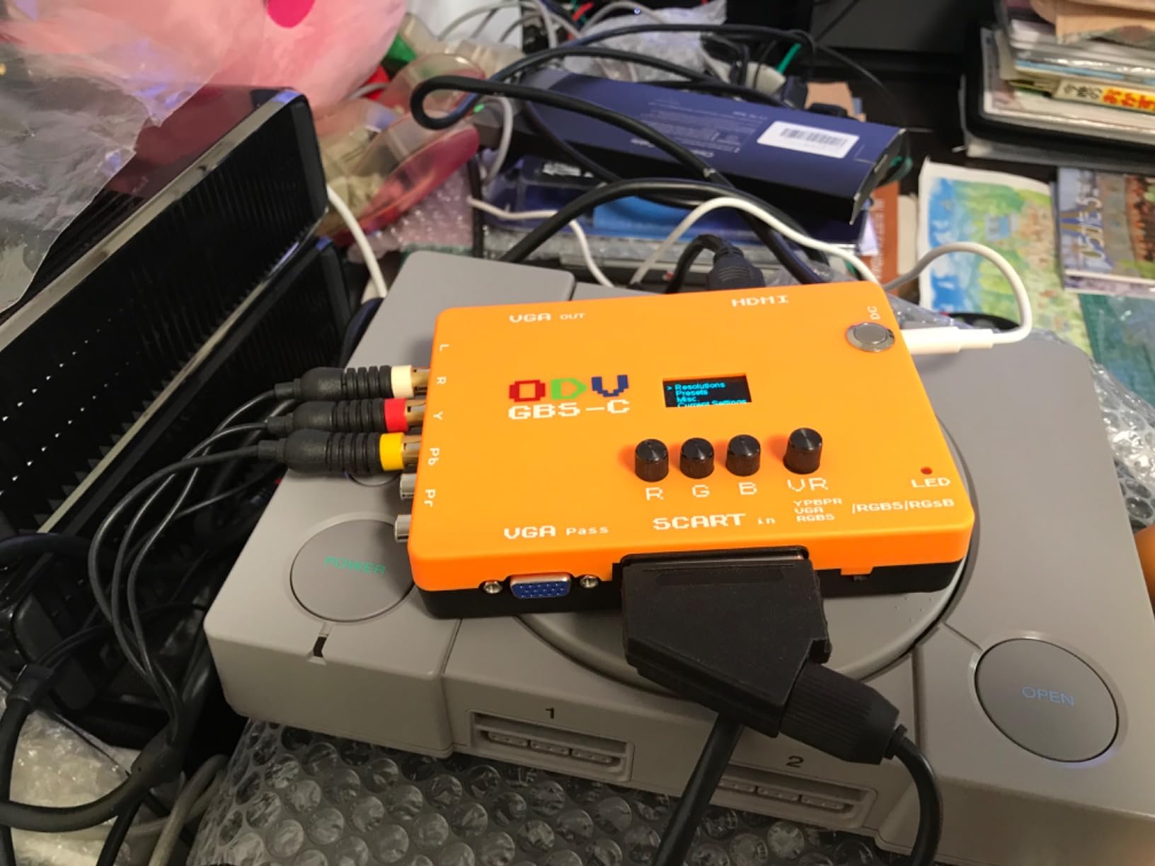 Amazon | Mcbazel ODV-GBS-C オリジナル ドローイング ビデオー アダプター GBSコントロール RGBS/YPbPr/RGBHV/ScartからVGA/HDMI変換 ...