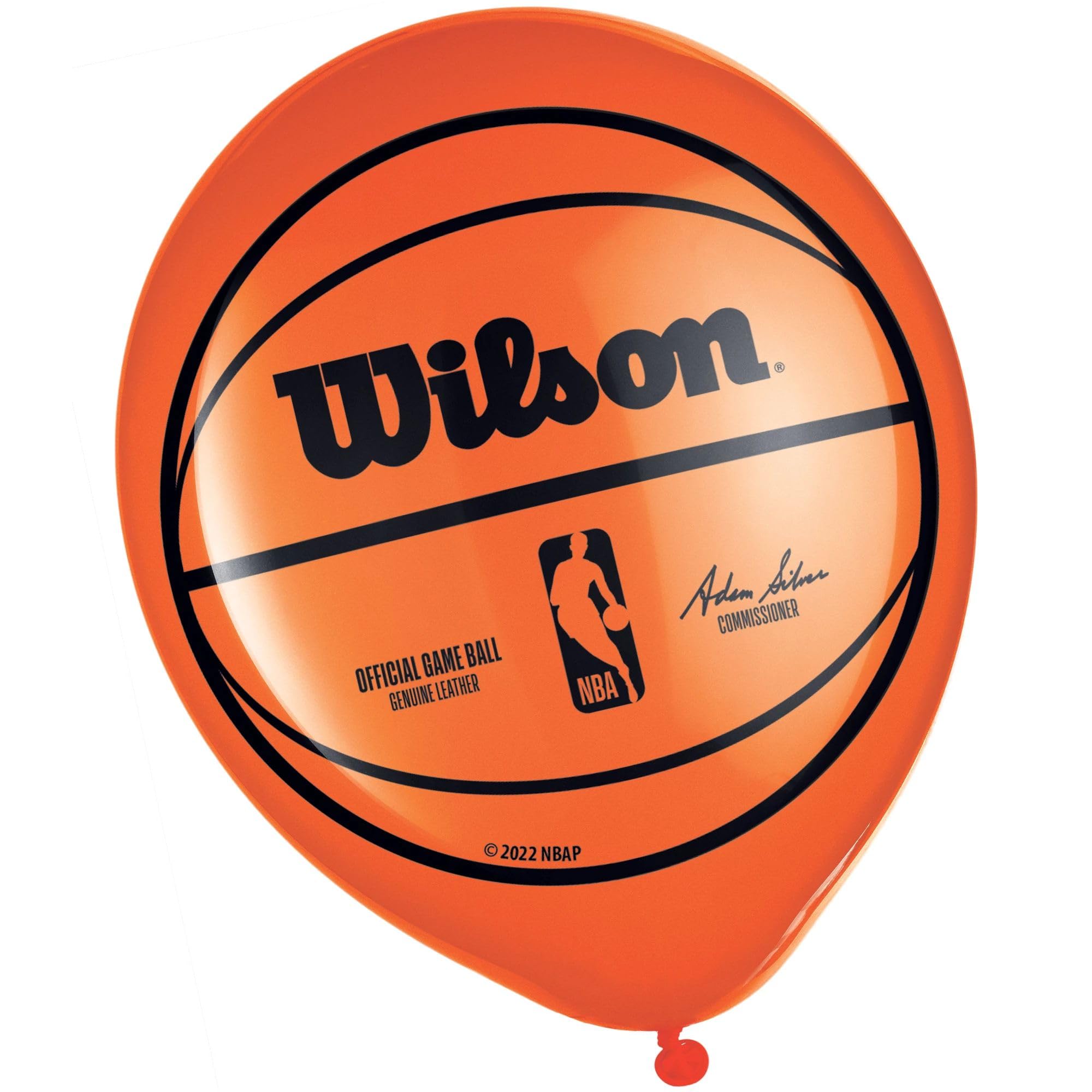 Amazon.com: Vibrant Orange & Black NBA Wilson Printed Latex Balloons ...