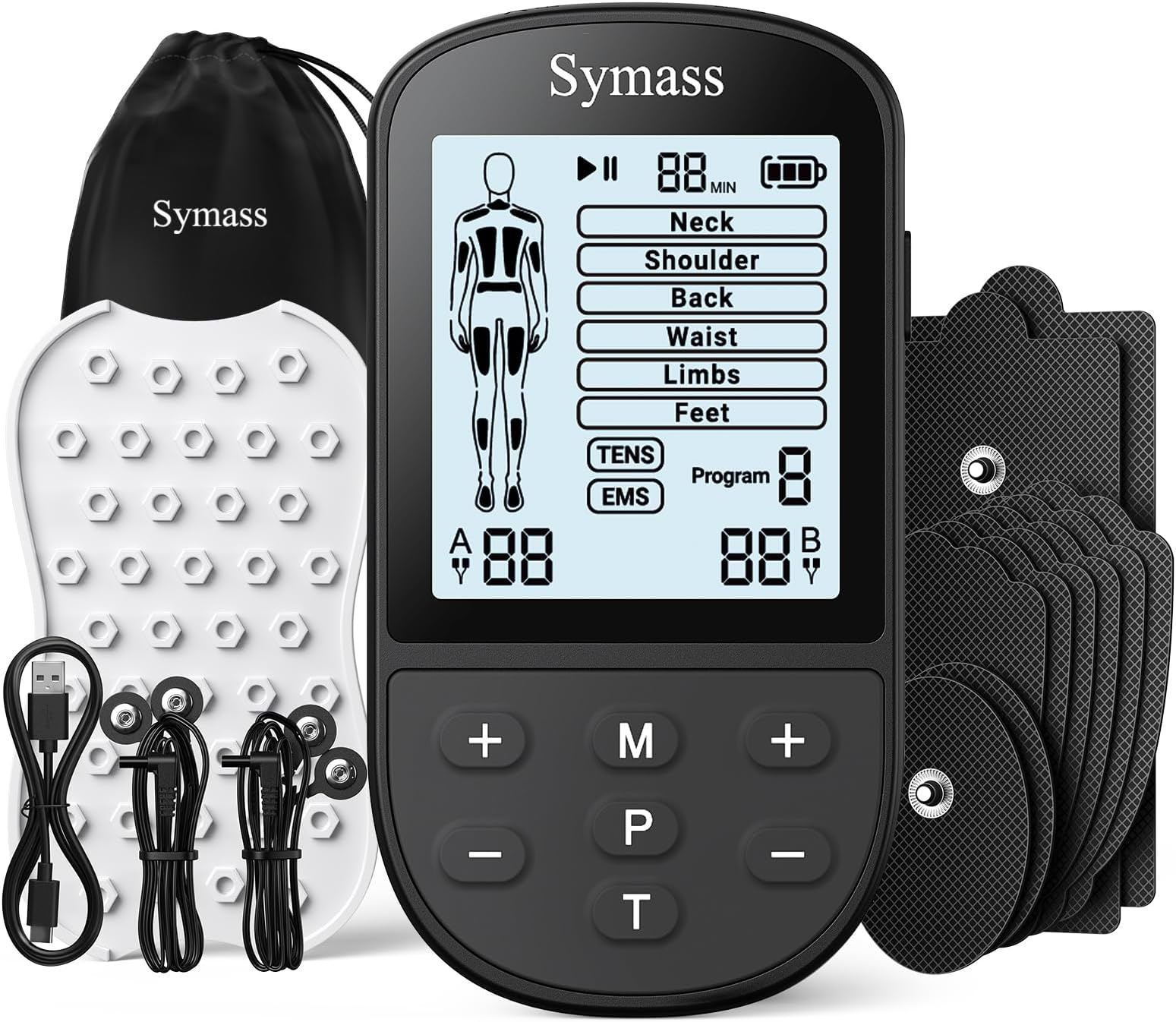 Amazon.com: TENS Unit Muscle Stimulator, EMS Massager Machine, Dual ...