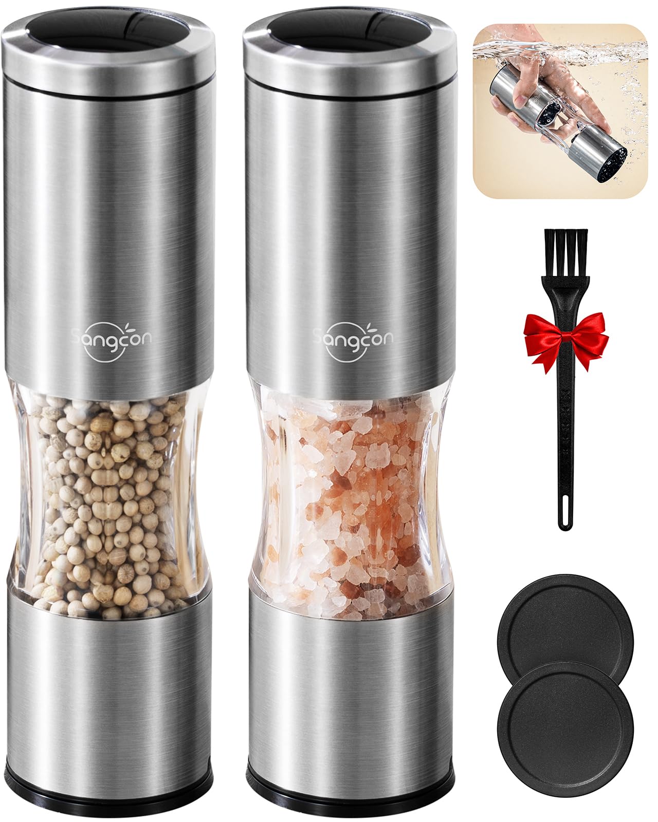 Amazon.com: Sangcon Salt and Pepper Grinder Set Manual Mills ...
