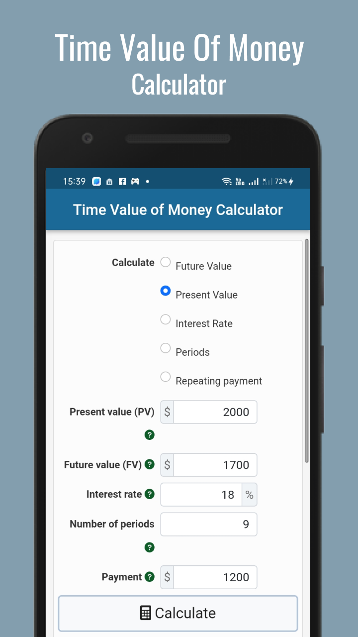 Time Value of Money Calculator - App on Amazon Appstore