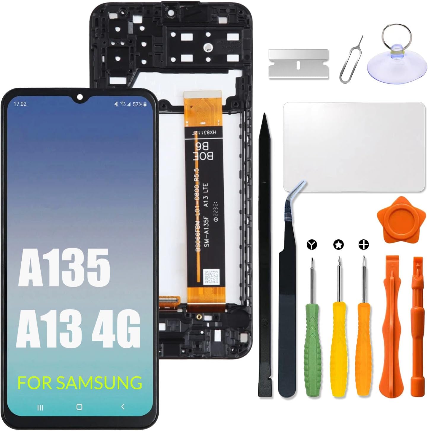 Amazon.com: Replacement for Samsung Galaxy A13 4G LCD Screen Wiht Frame for Samsung A135 LTE ...