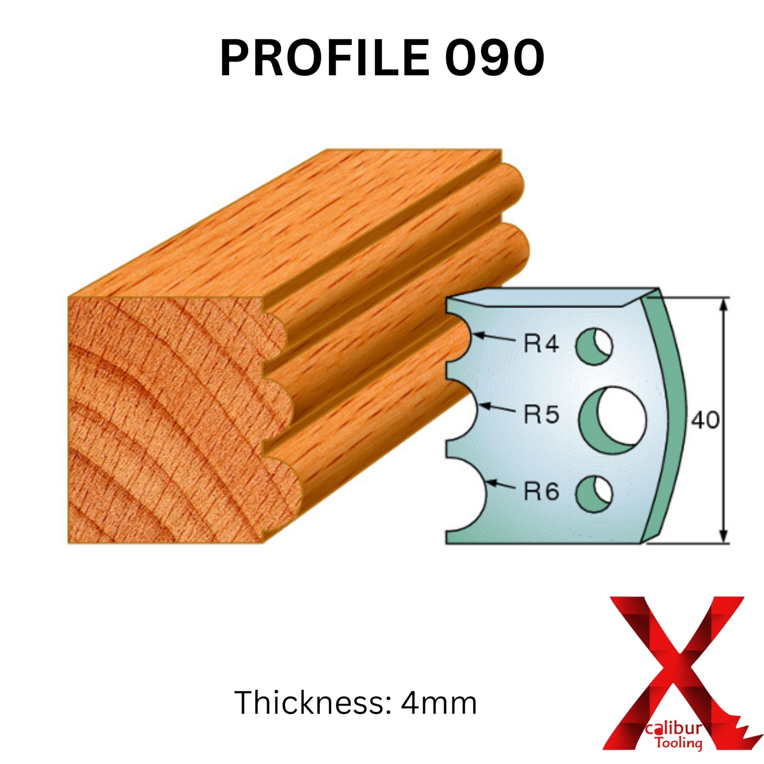 40mm Euro Spindle Moulder Cutters – Profile 090 Limiters Only Pack of 2 ...