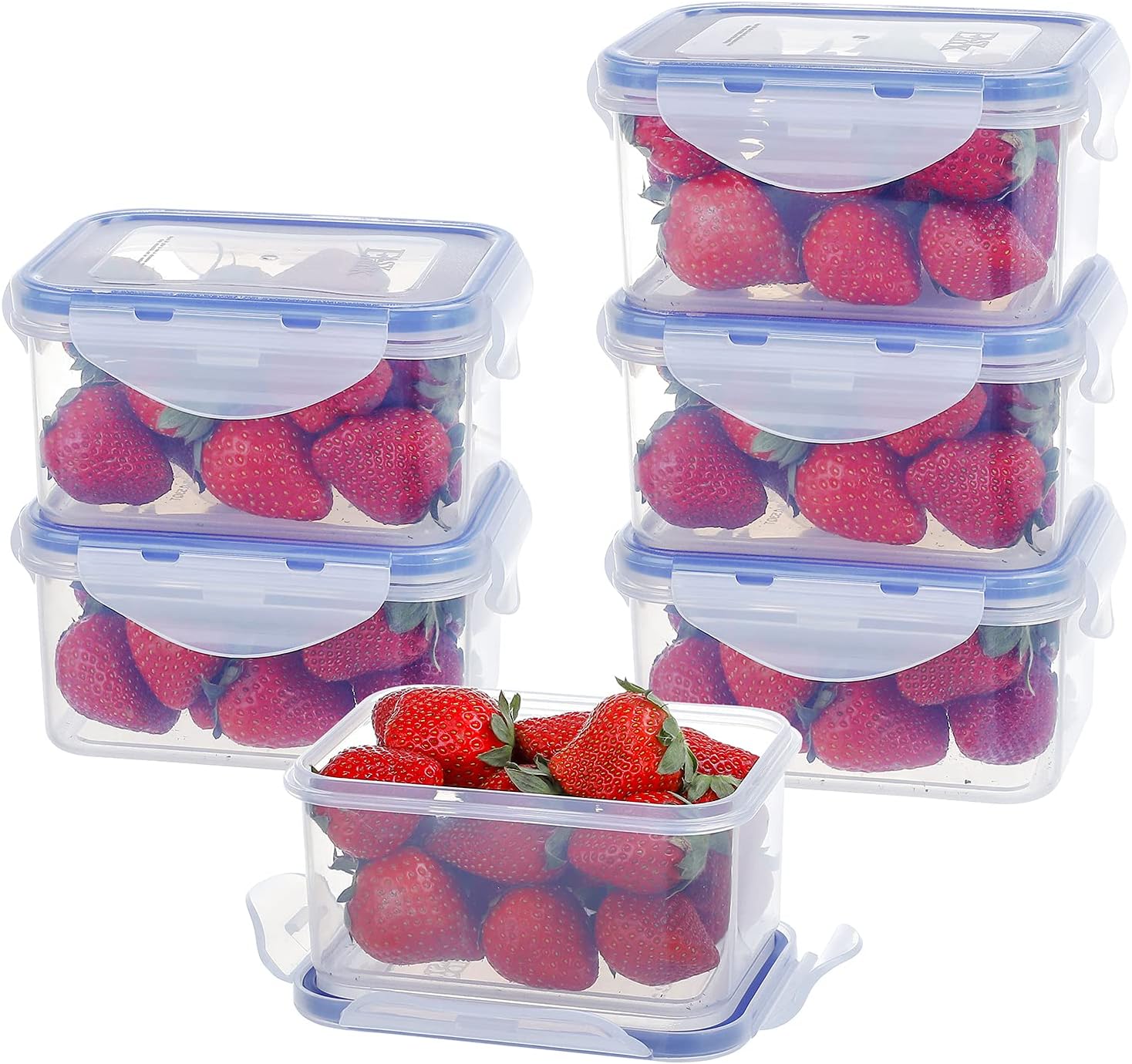 Amazon.com: KIGI [6 Pack] 6.1OZ/17OZ Mixed Size Airtight Plastic Food ...