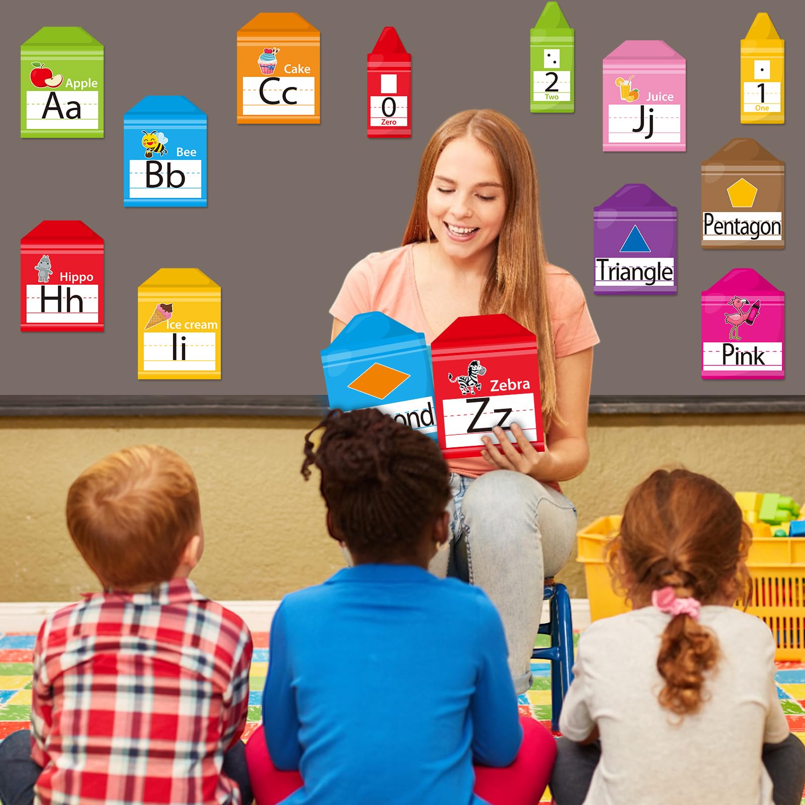 Snapklik.com : 57 Pcs Alphabet Number For Classroom Wall Crayon ...