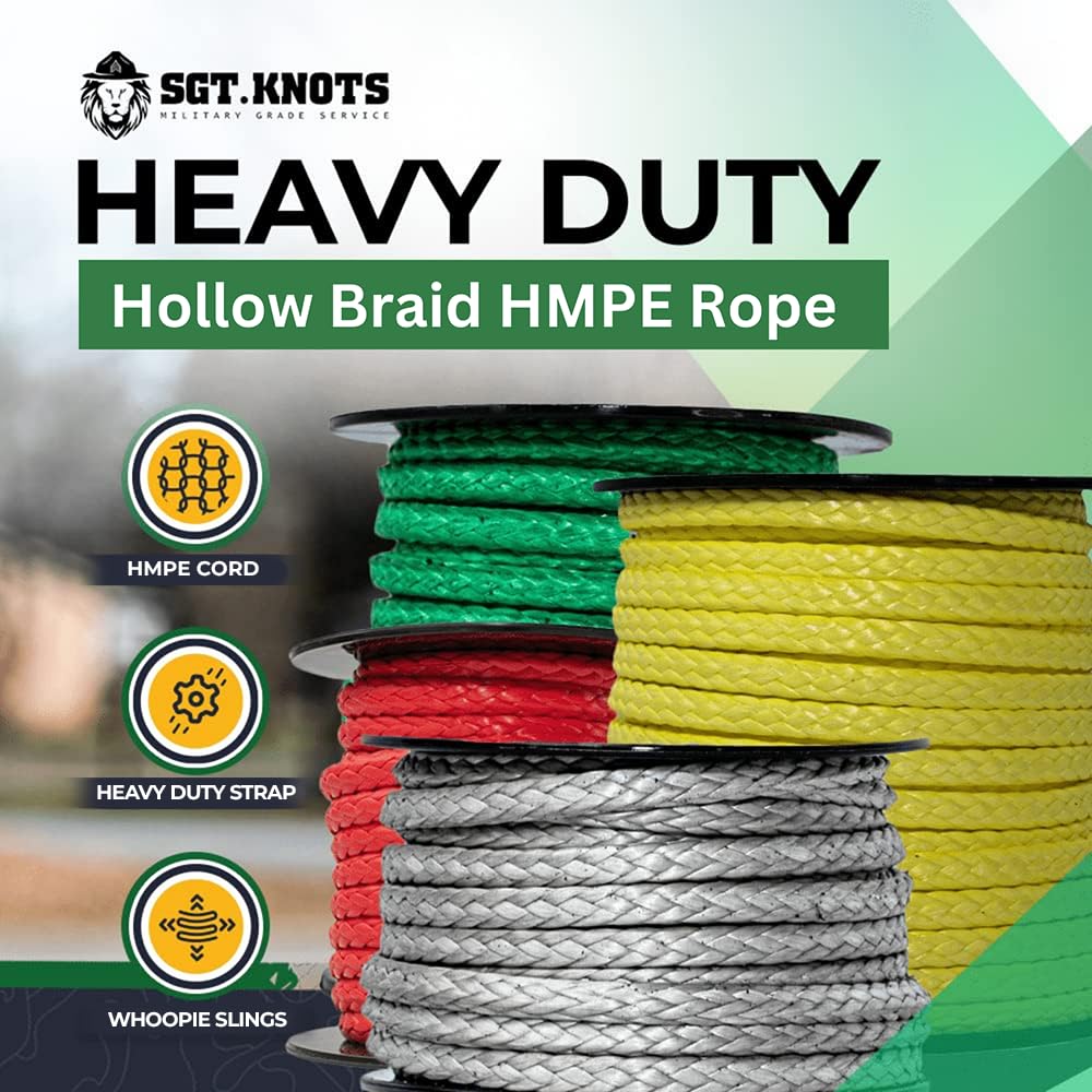 Snapklik.com : SGT KNOTS Hollow Braid HMPE Rope Ultra-Strong, UV And ...