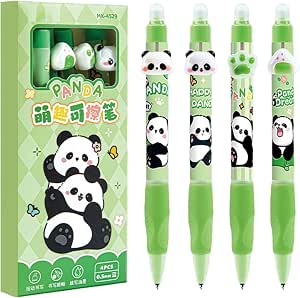 Amazon.com: MOZXIRZ 4 Pcs Cute Erasable Gel Pens Retractable Pens ...