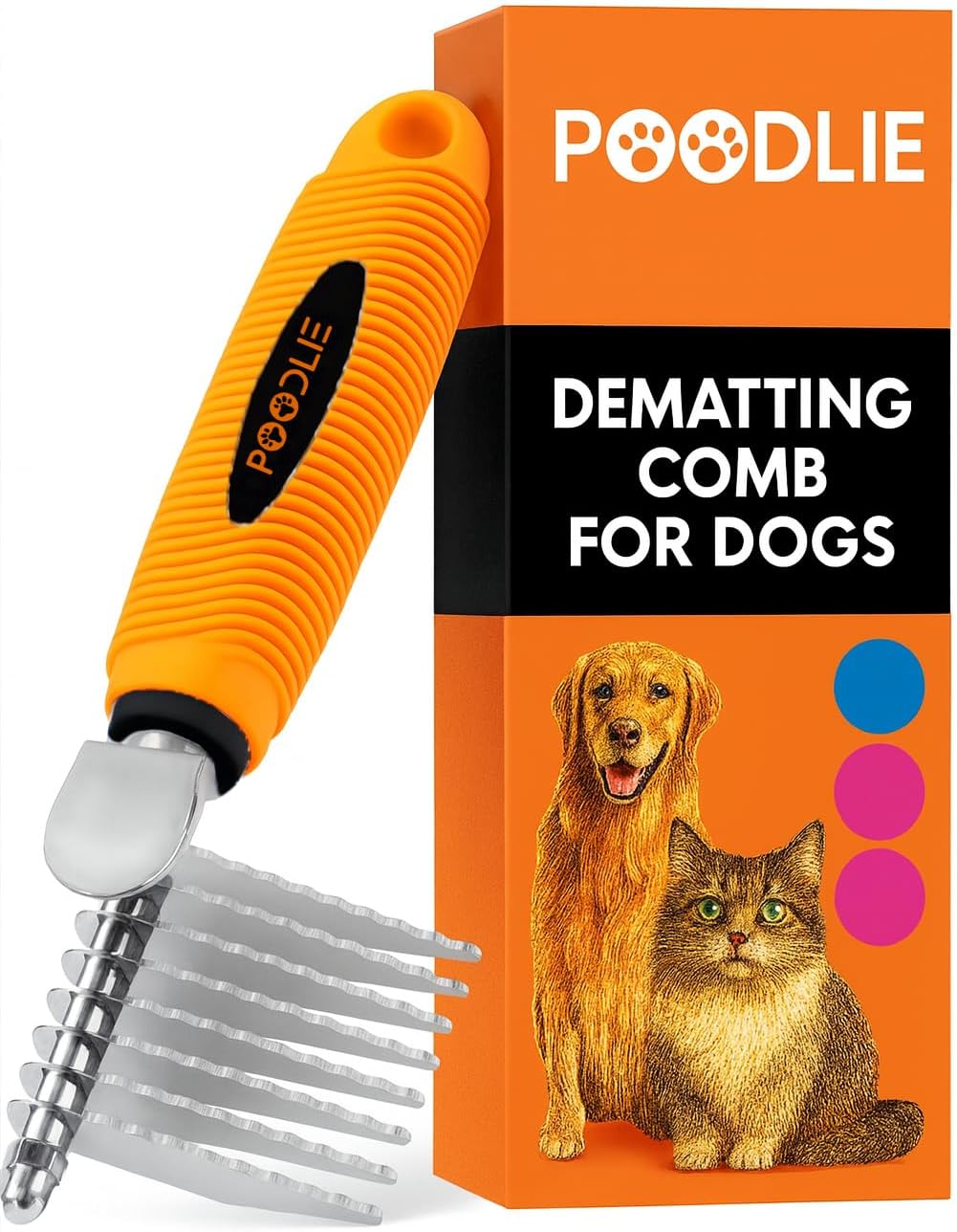 Amazon.com: Poodle Dematting Fur Rake Comb Brush for Dogs and Cats ...