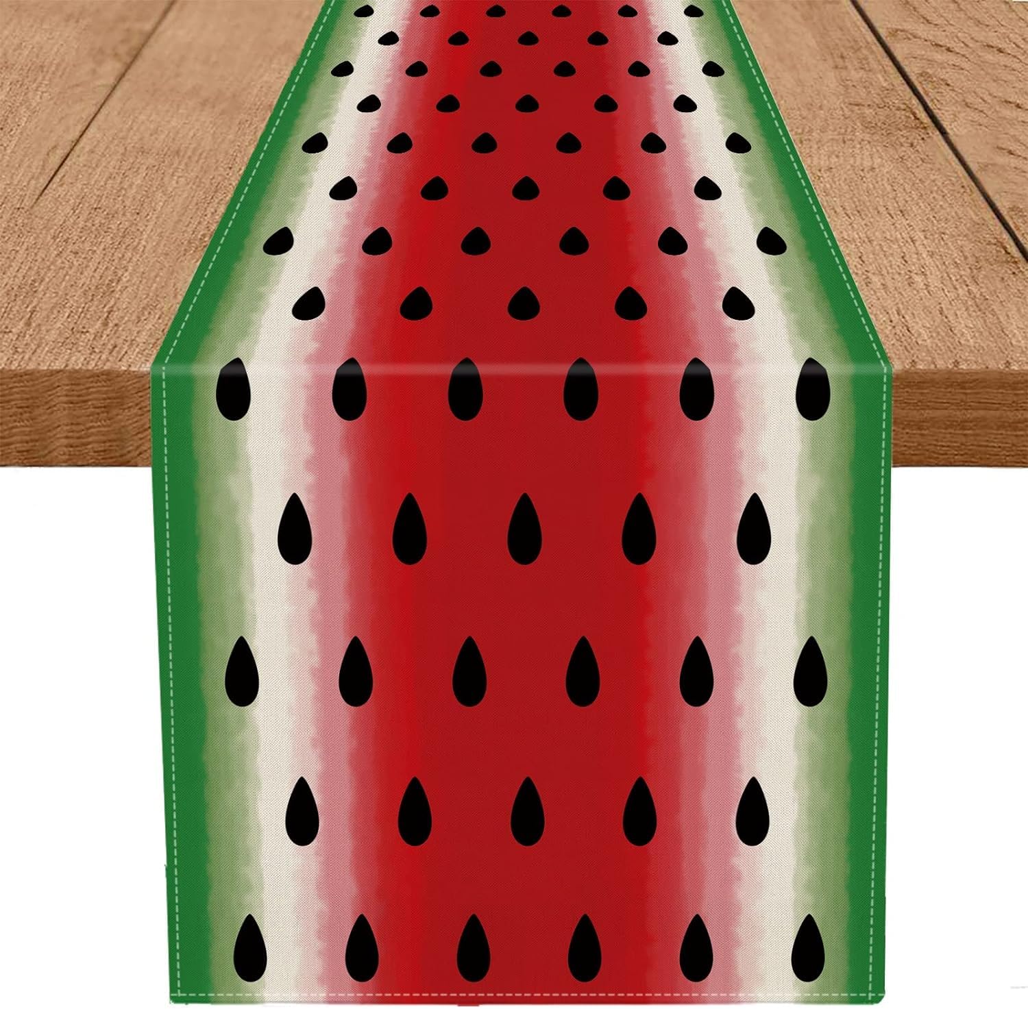 Amazon.com: GPGHE Summer Table Runner Watermelon Long Table Runners ...