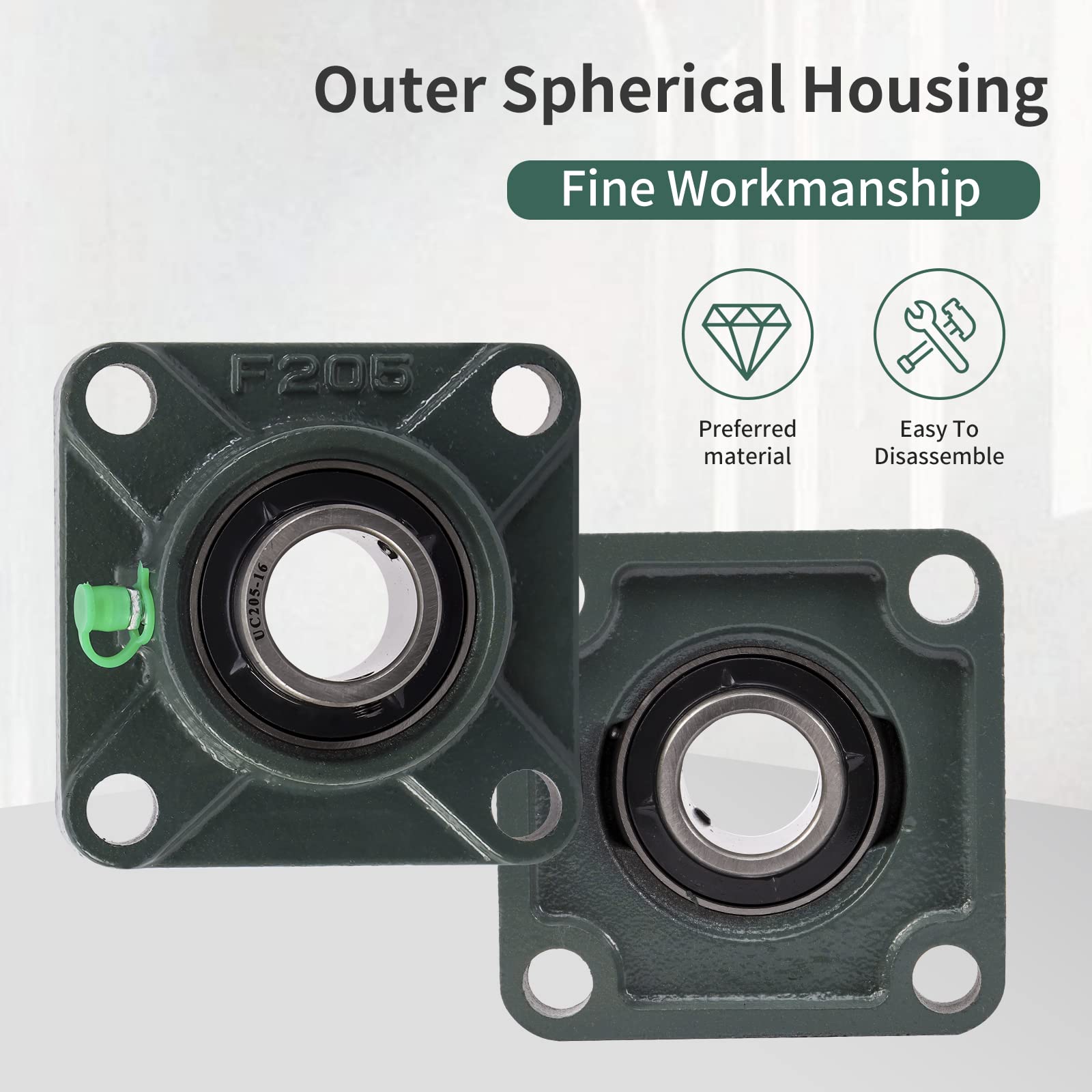 Snapklik.com : UCF205-16 Pillow Block Bearing, Mount Flange Bearing, 1 ...