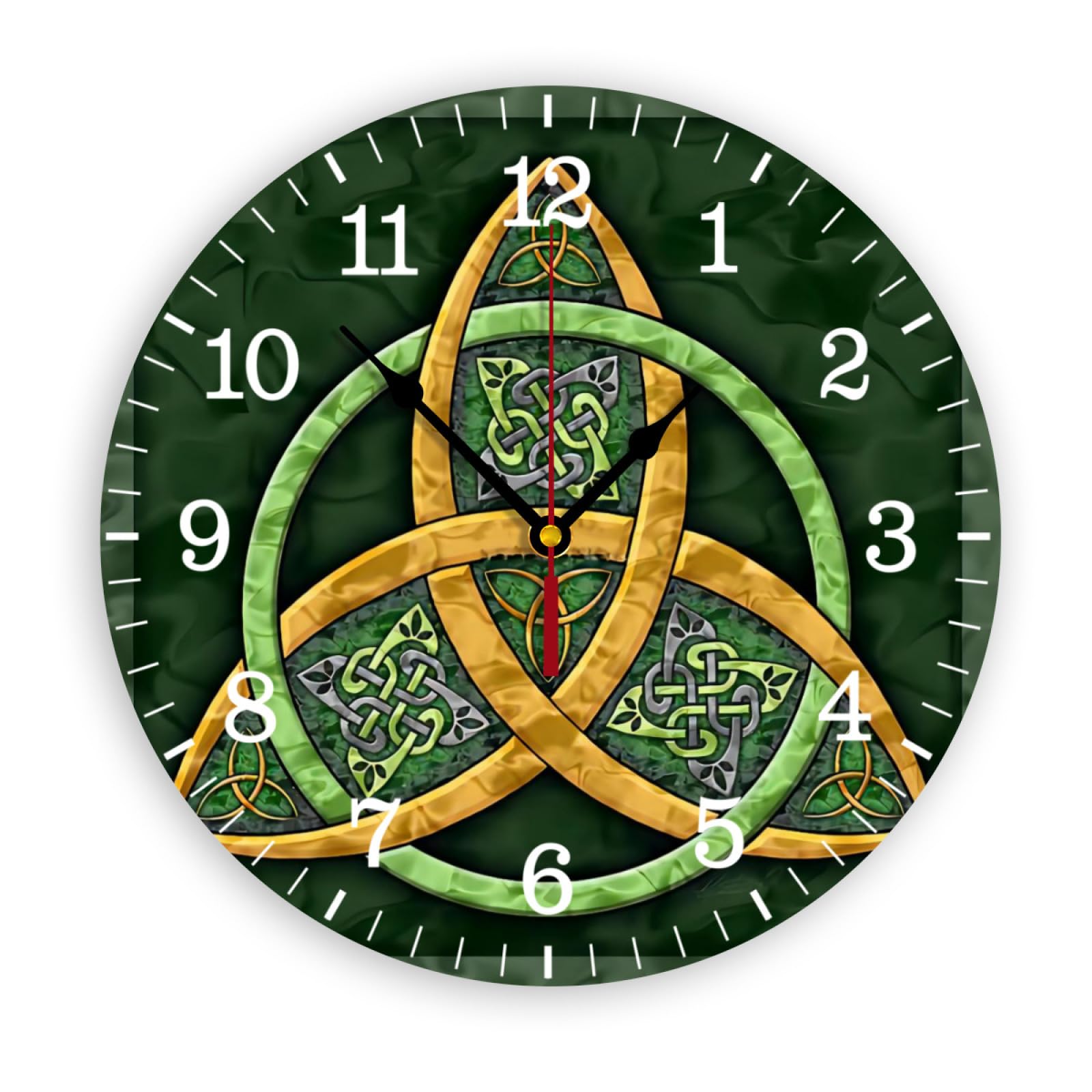 Amazon.com: Vcjta Wall Clocks Celtic Trinity Knot Classic Silent Alarm ...
