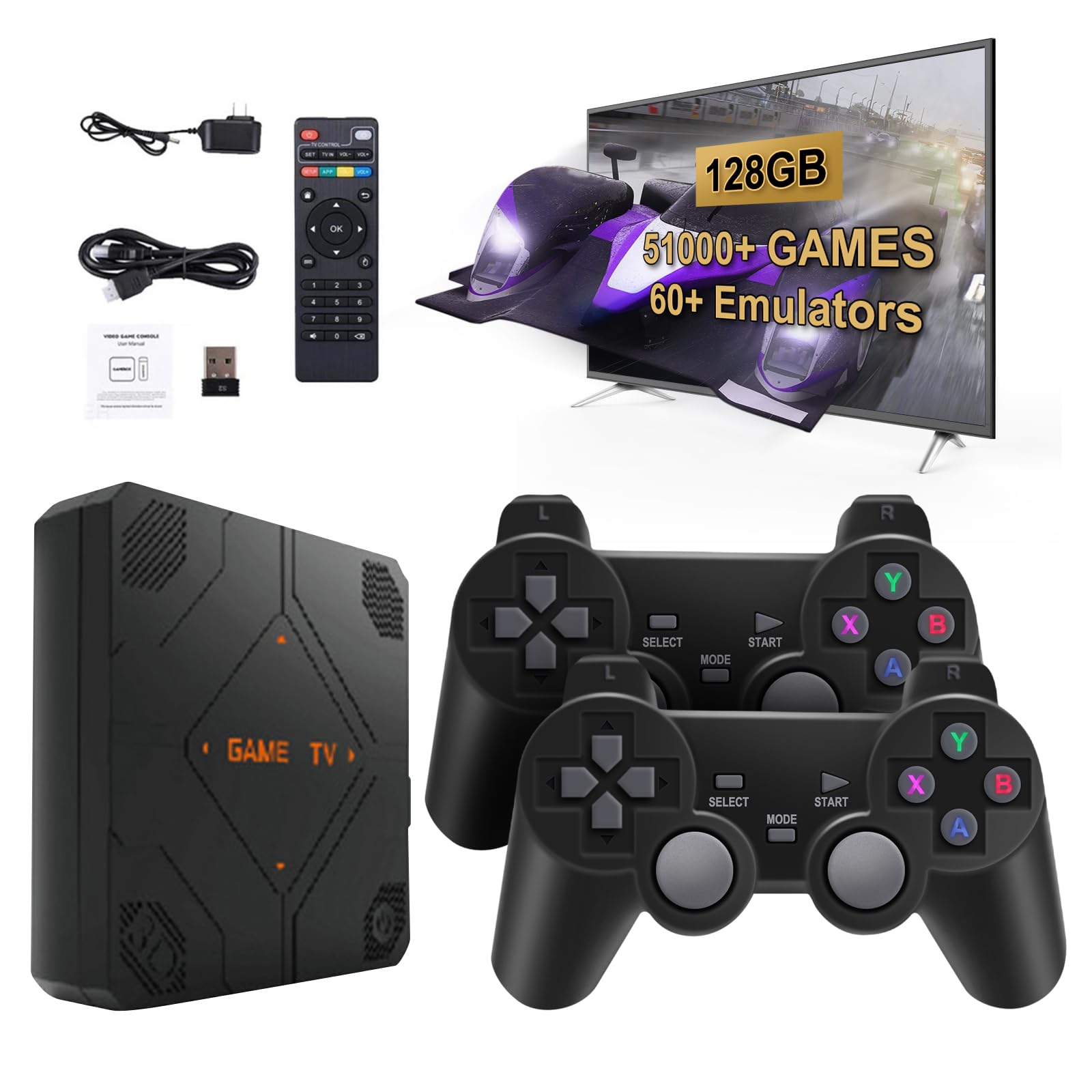 Retro Games Console, V5 128GB 51000+ Classic Games Retro Games Console ...