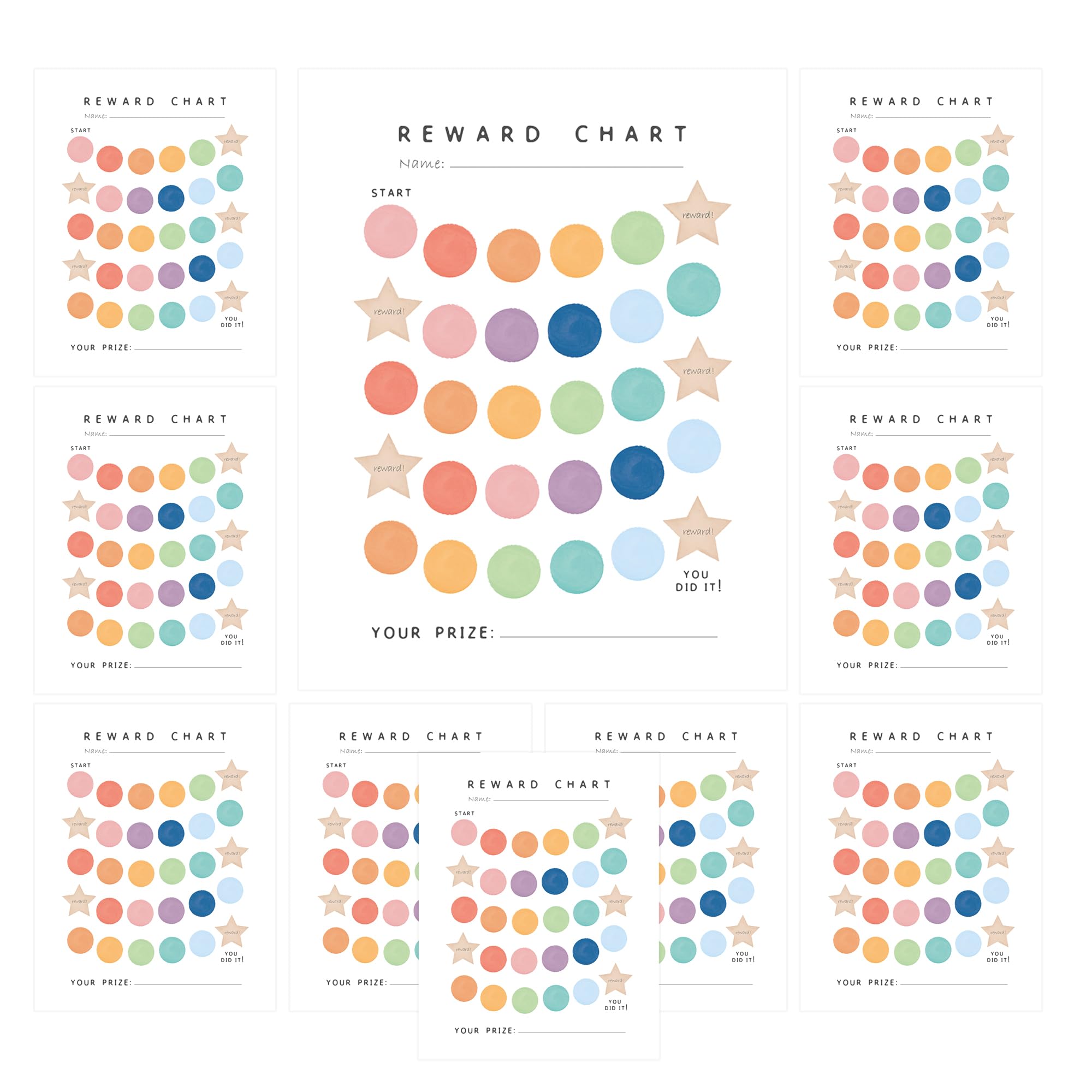 Buy BigWig Prints Reward Chart for Kids Behavior - Good Behavior Chart ...