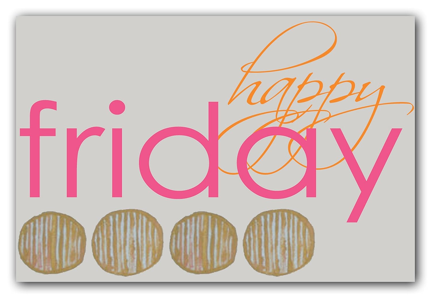 MaximBuy "Happy Friday" Wall Sign (Wooden, 30 cm x 20 cm) (12"x8 ...