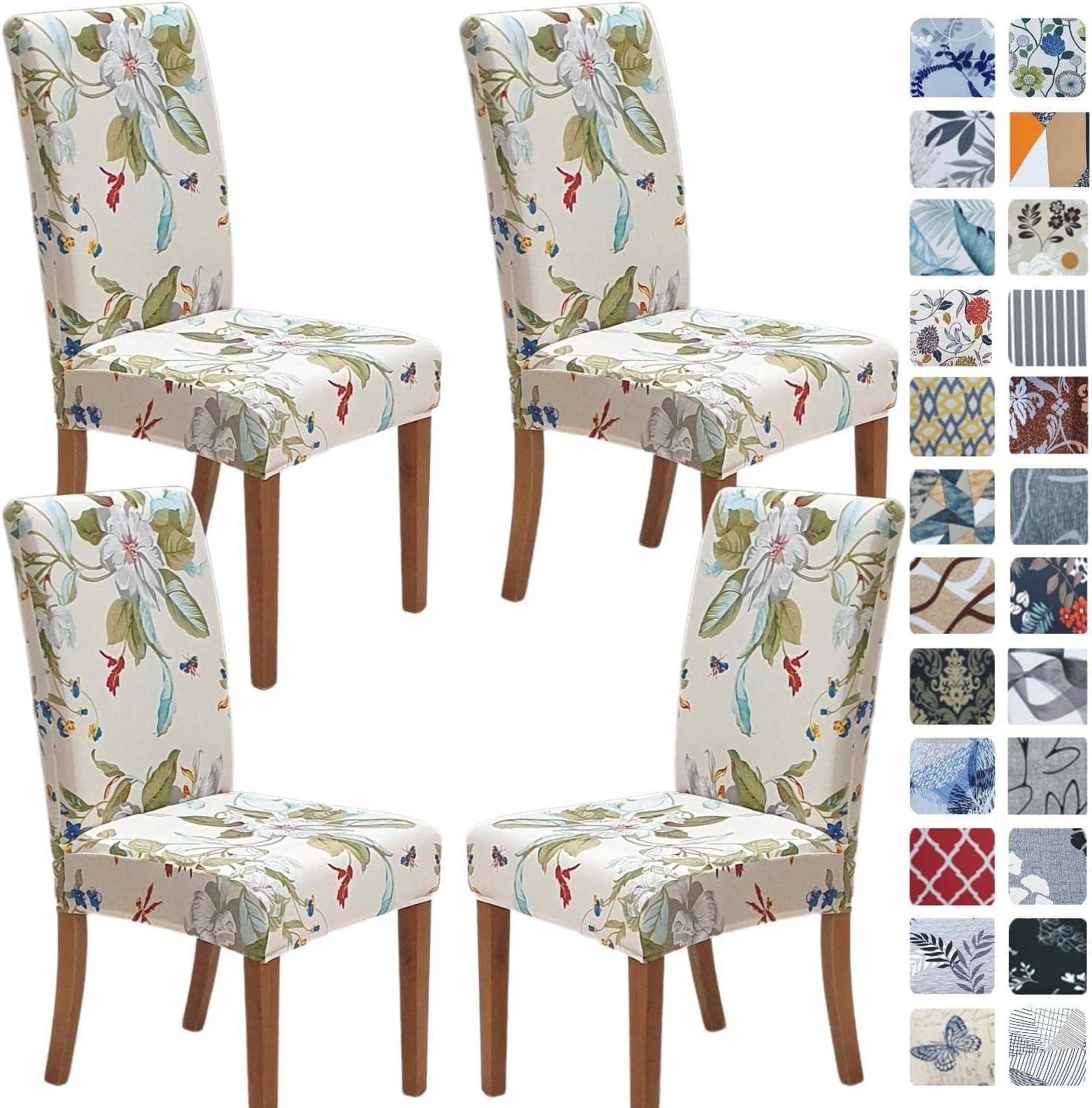 Amazon.com: Waverly Juliet Short Dining Chair Slipcover in Chambray ...