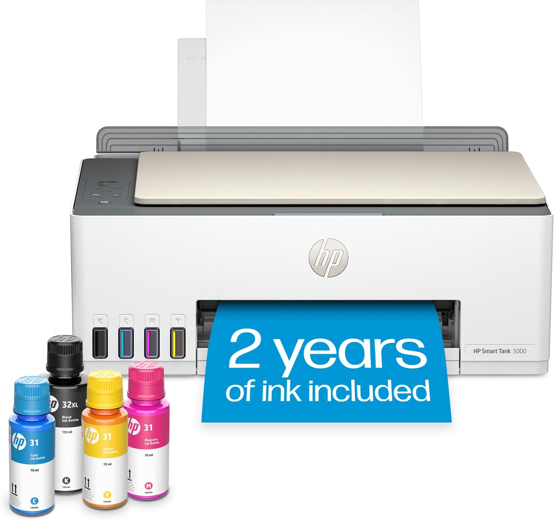 HP Smart Tank 5000 Wireless All-in-One Ink Tank Printer with up to 2 ...