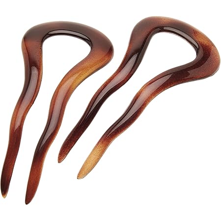 Amazon.com : France Luxe Large Hair Pin Pair - Tortoise : Decorative ...