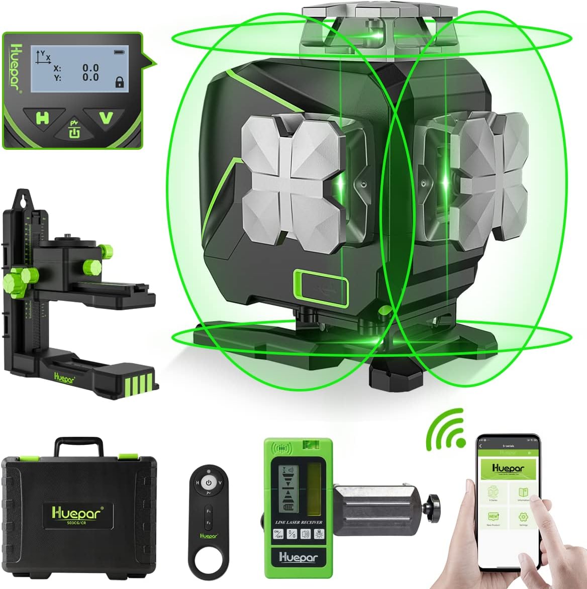 DEWALT Rotary Laser Level Kit, Indoor/Outdoor Survey Laser Transit ...