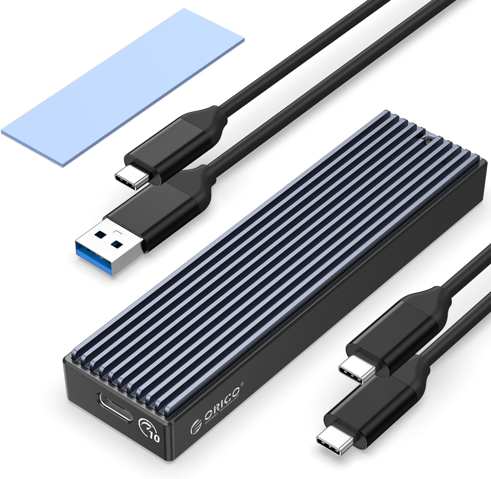 ORICO M.2 NVMe SSD Enclosure, USB 3.2 Gen 2 (10 Gbps) to NVMe PCI-E M.2 ...