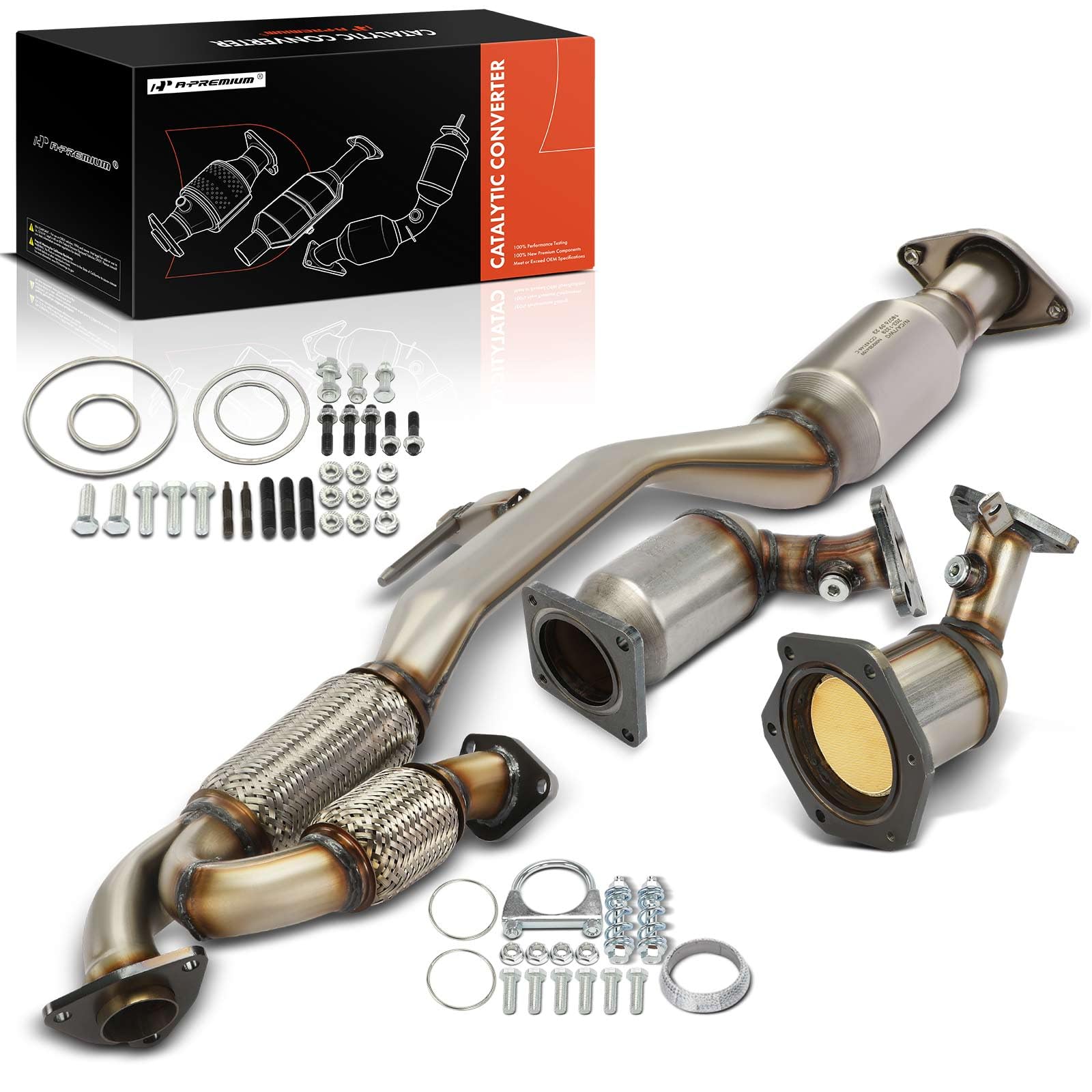 Amazon.com: A-Premium Front and Rear 3-PC Catalytic Converter Kit ...