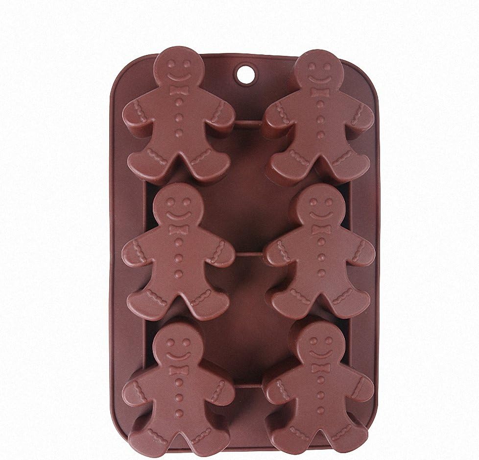 Amazon.com: Webake Gingerbread Man Silicone Mold, 6-Cavity Christmas ...