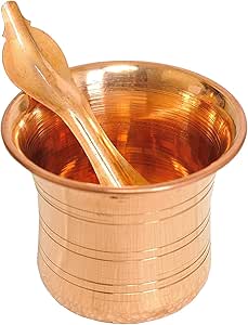 Amazon.com: Copper Pot Traditional India Pancha Patra Udharini with ...