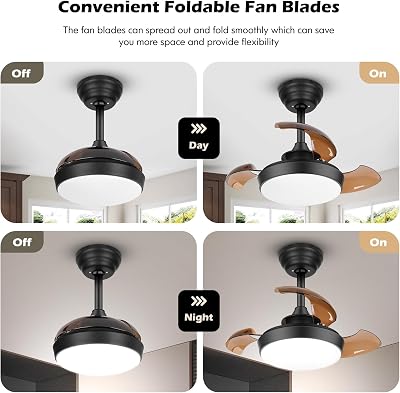 Amazon.com: VACILL 52 inch Wood Ceiling Fan with Light and Remote ...