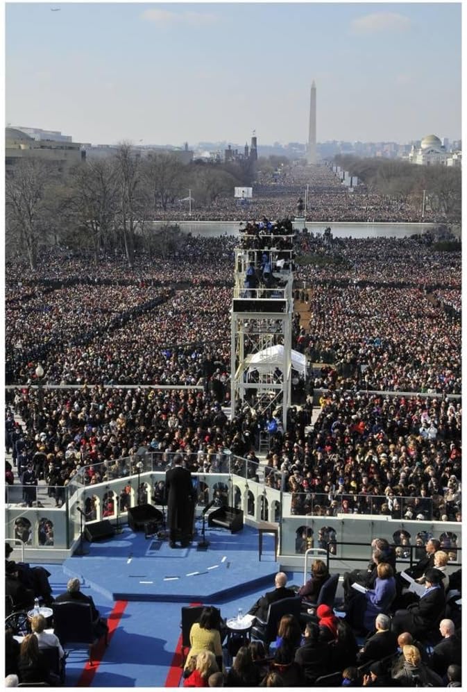 Amazon.com: President Barack Obama (Giving Inaugural Address) Art ...