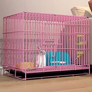 Amazon.com : Folding Metal Rabbit Cage Indoor and Outdoor Bunny Hutch ...