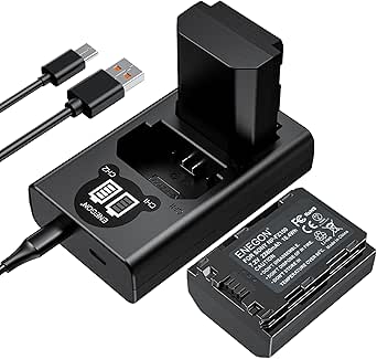 ENEGON NP-FZ100 Batería de Repuesto y Cargador de batería A7iii para Sony A7 III, Sony Alpha A7R ...