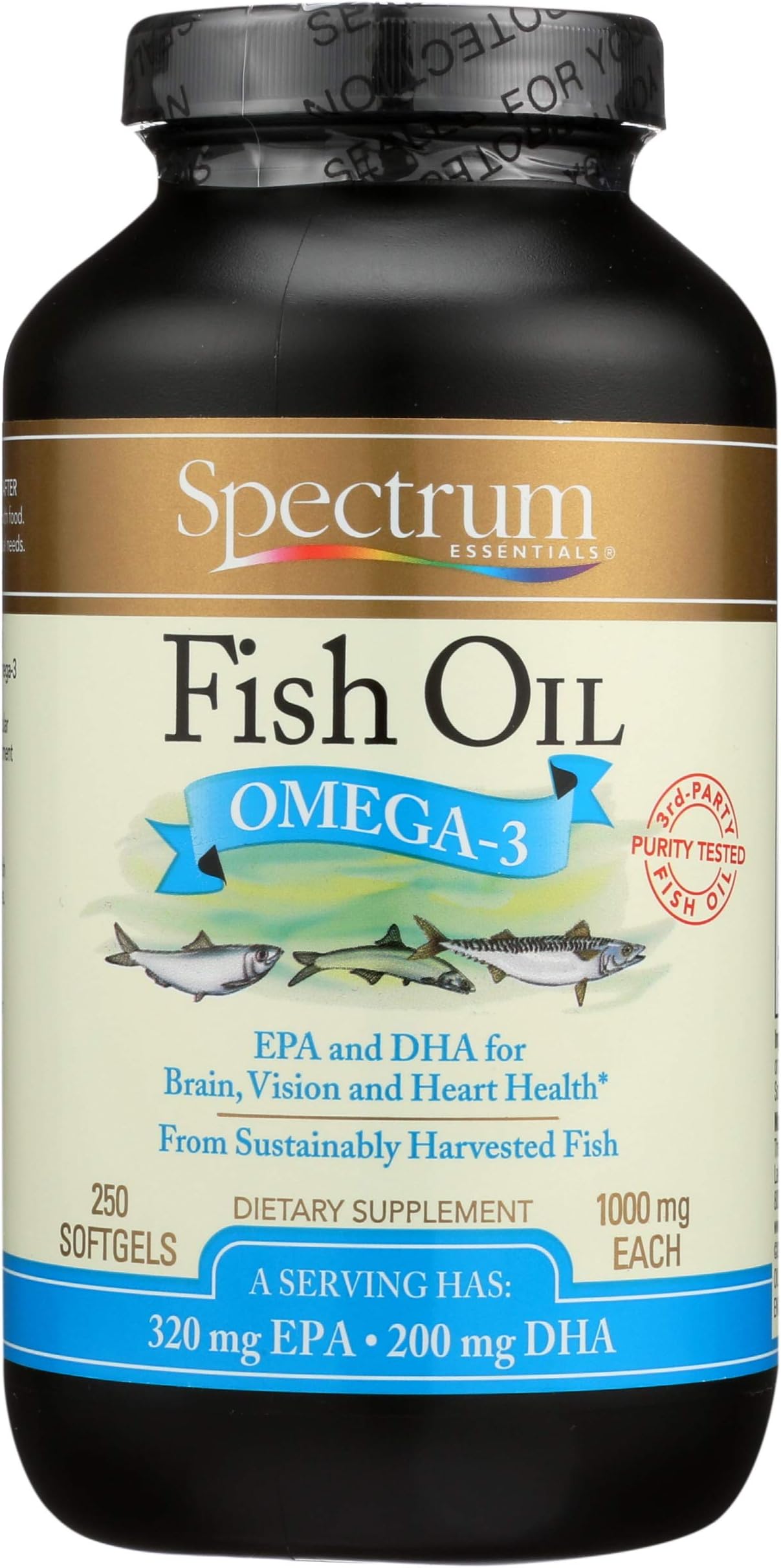 Amazon.com: Spectrum Essentials, Fish Oil 1000 Mg, 250 Softgels ...