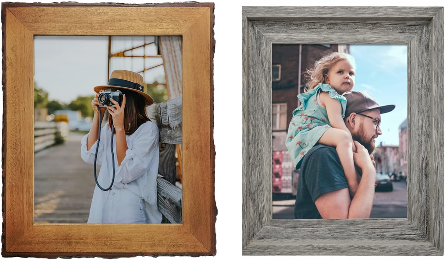 Amazon.com - 2 Pcs Sets Wood Picture Frame Display Photo 8x10 inch ...