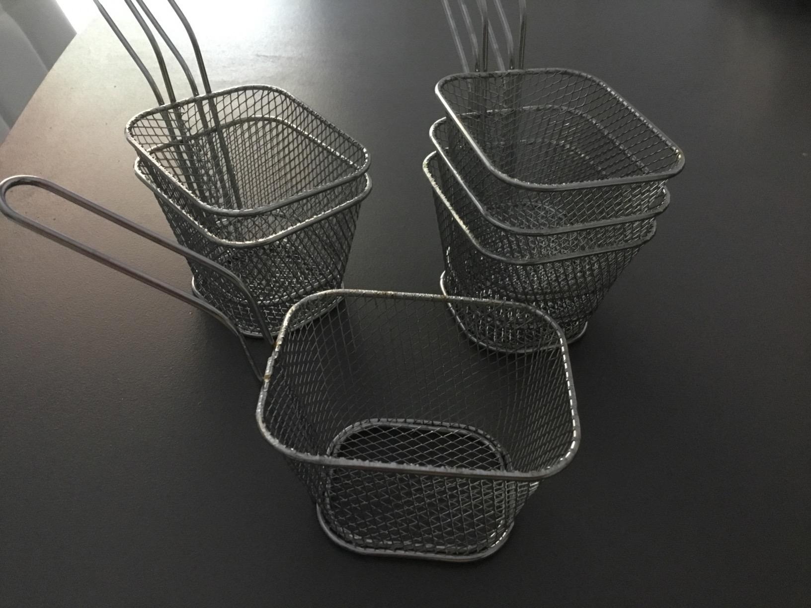 Générique KA1450 - 6 Minis Paniers à Frites Individuels - Inox - 10x8x7 ...