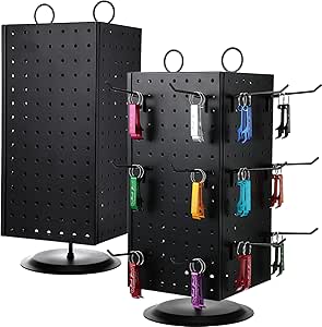 Amazon.com: Therwen 2 Pcs Pegboard Rotating Display Stand, 17 Earring ...