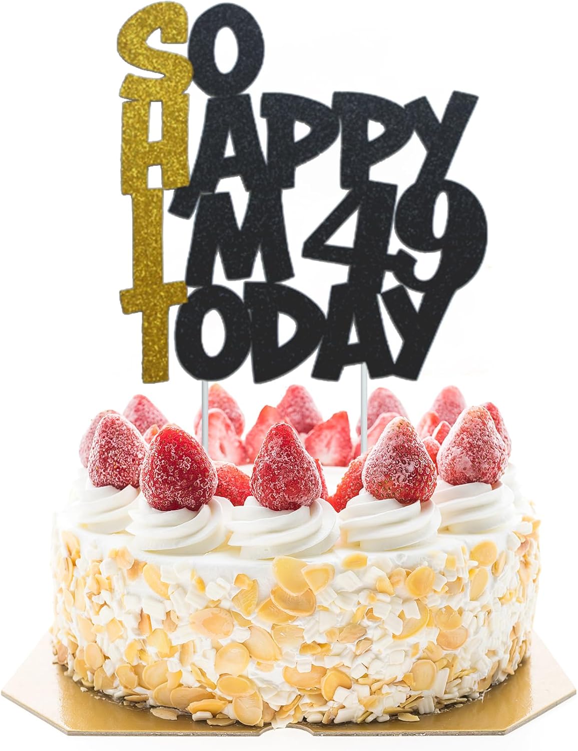 Amazon.com: Glitter Forty Nine Cake Toppers For 49 Years Old Birthday ...