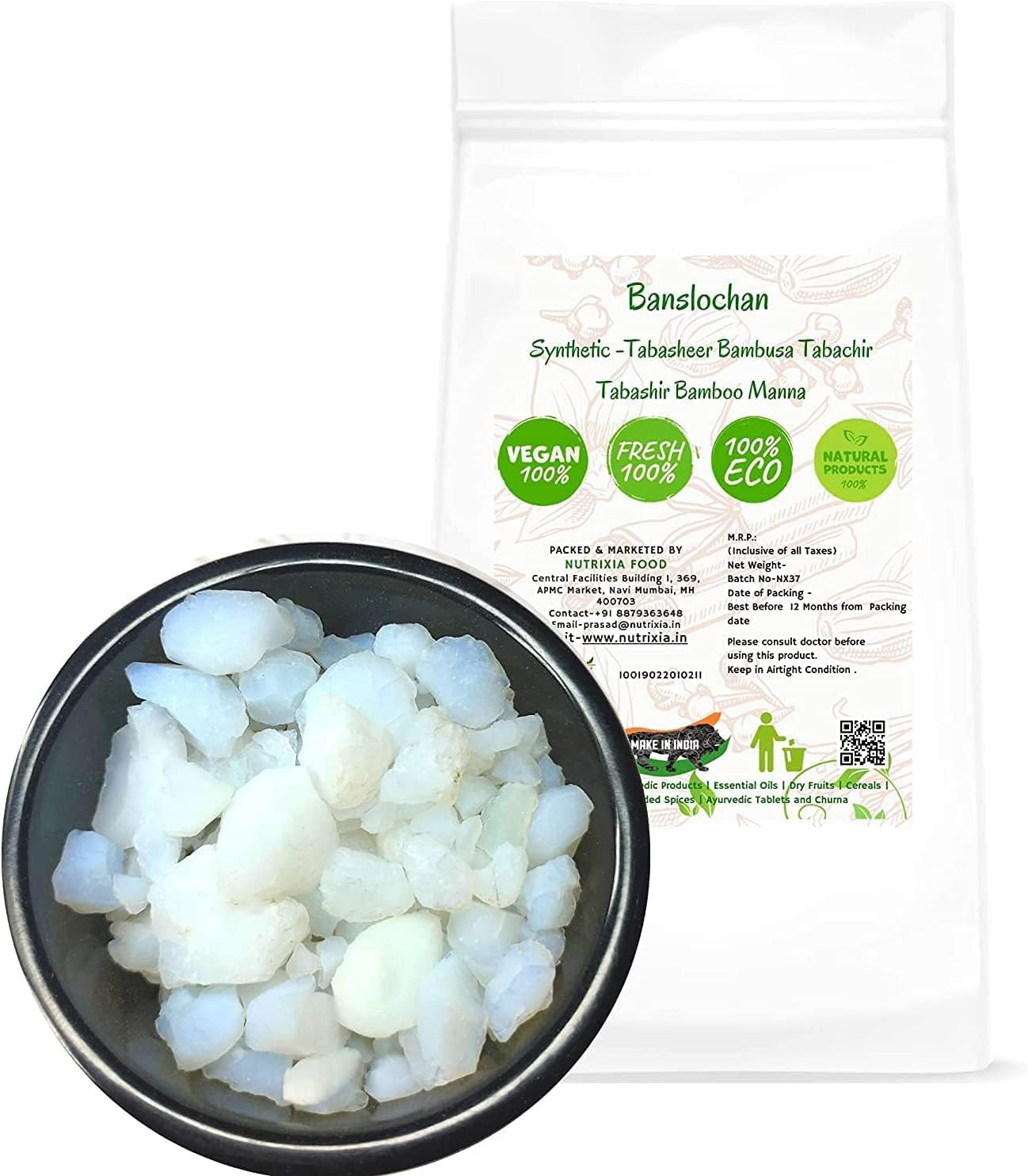 BETT Banslochan Tabasheer Bambusa Tabashir Bamboo Manna 1 kg : Amazon ...