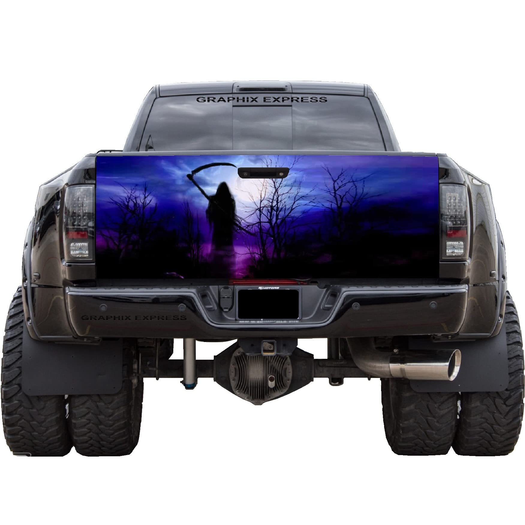 Amazon.com: Truck Tailgate Wrap for Pickup Trucks (T07 Grim Reaper ...