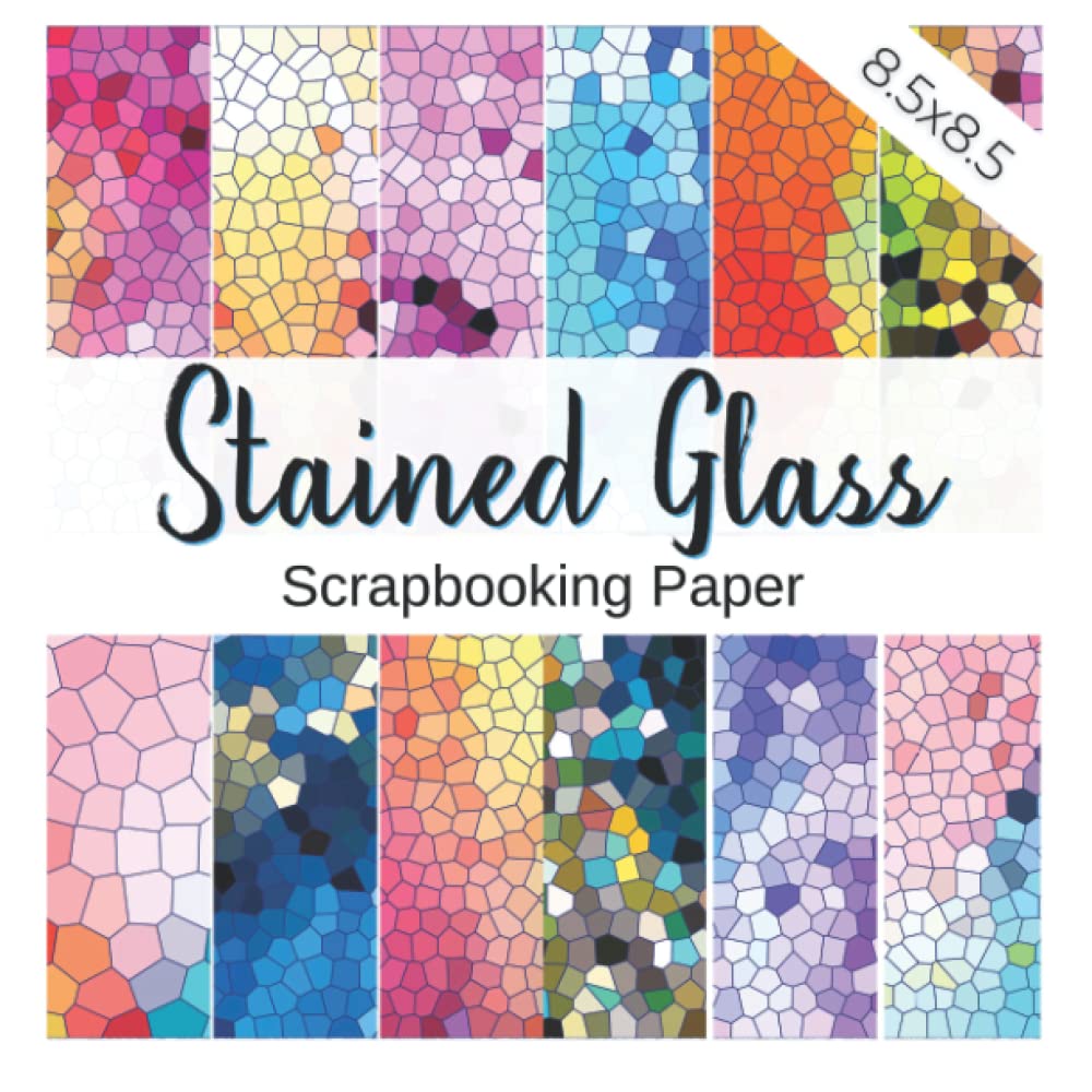 Buy STAINED GLASS: Scrapbook paper | Shattered glass decorative papers ...