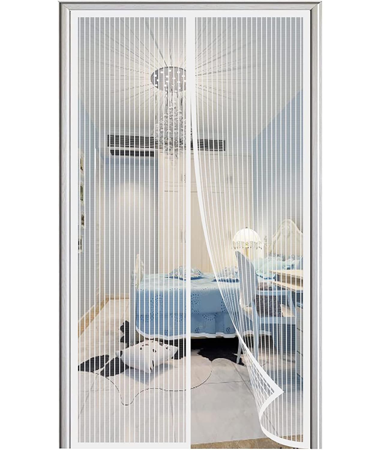 Magnetic Fly Screen Door, Polyester Magnetic Automatically Seal Hands ...