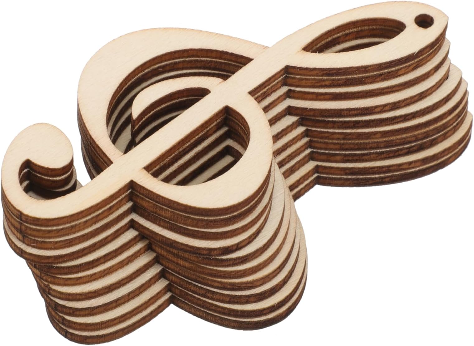 Amazon.com: JANOU 20pcs Music Notes Shaped Wood DIY Craft Cutouts ...