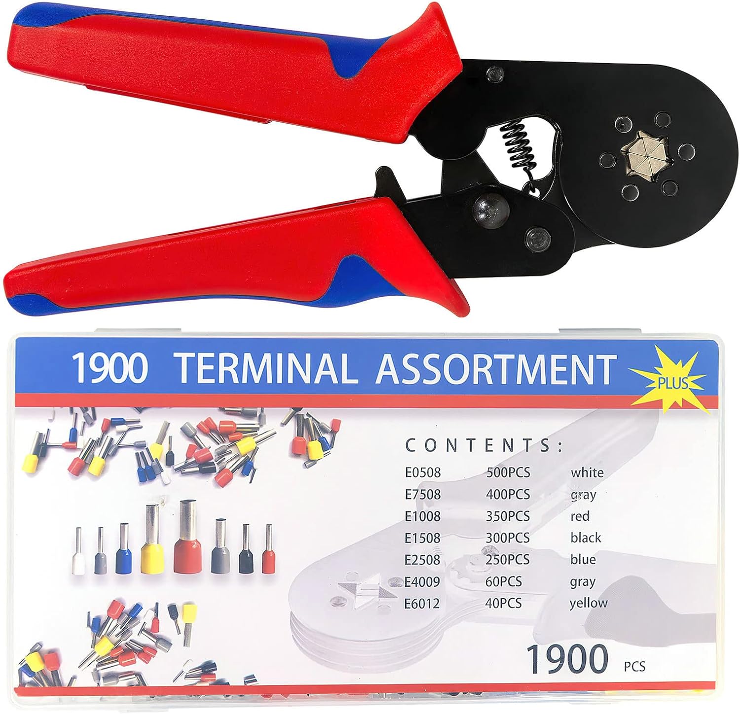 Bootlace Ferrule Crimping Tool, HFAN HSC8 6-6A 0.25-6mm² AWG23-10 Self ...