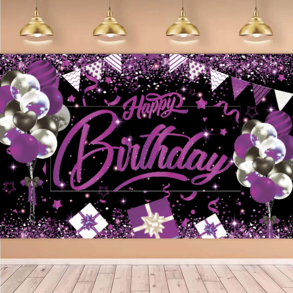 Snapklik.com : Happy Birthday Decorations Backdrop,Polyester ...