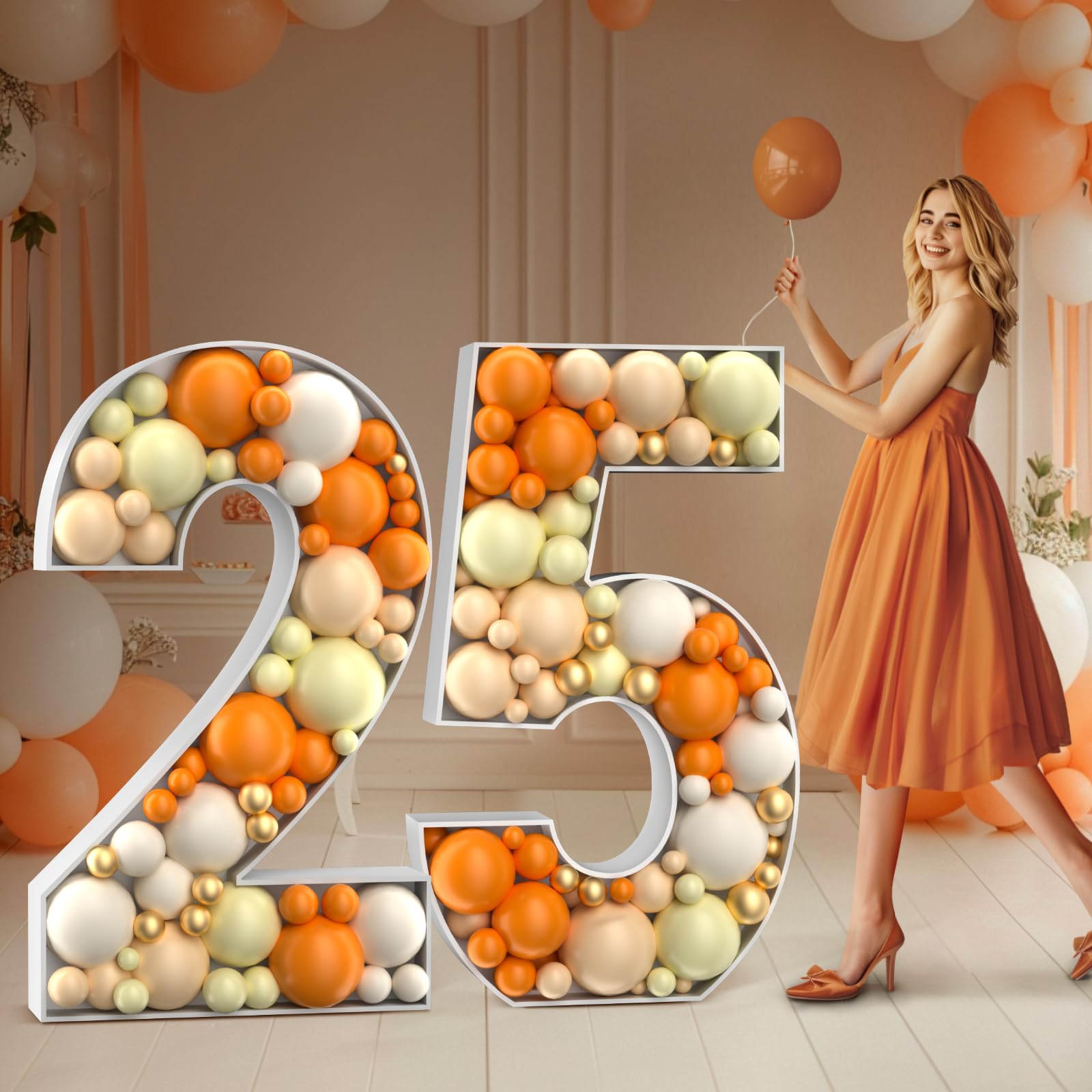 Snapklik.com : Mosaic Numbers For Balloons 4FT: Large 25th Birthday ...