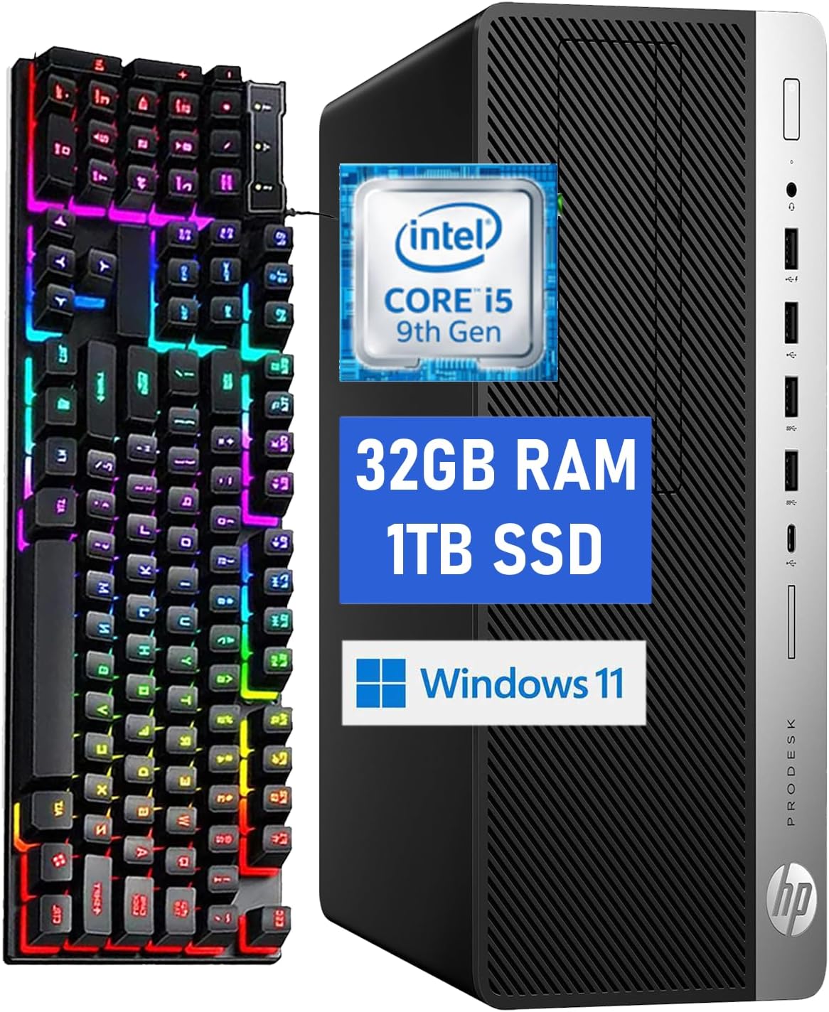 Amazon.com: HP ProDesk 600 G5-SFF, Core i5-9500 3.0GHz, 16GB RAM, 512GB ...