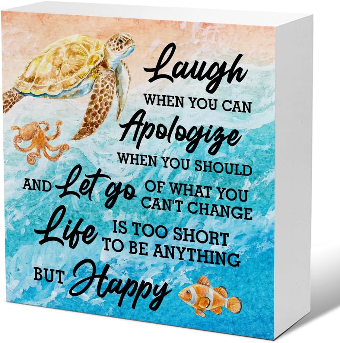 Amazon.com: Sea Turtle Decor - Positive Summer Decorations Sea Turtle ...